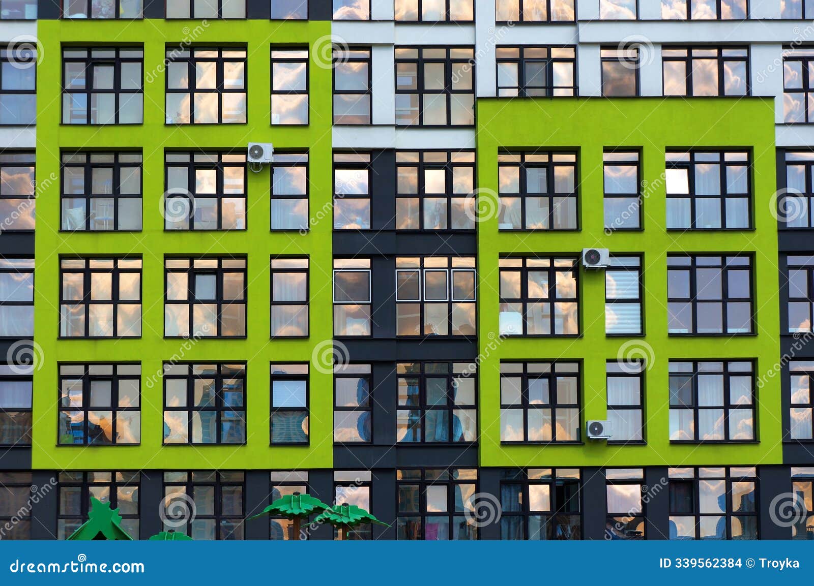 Architecture of Modern Building. Windows on Facade Stock Photo - Image ...