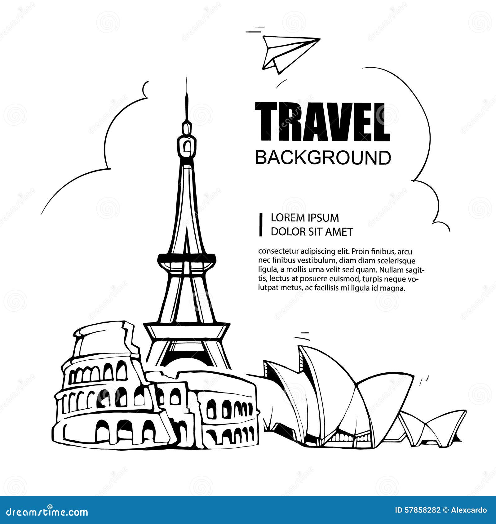 Architecture monuments stock vector. Illustration of symbol - 57858282