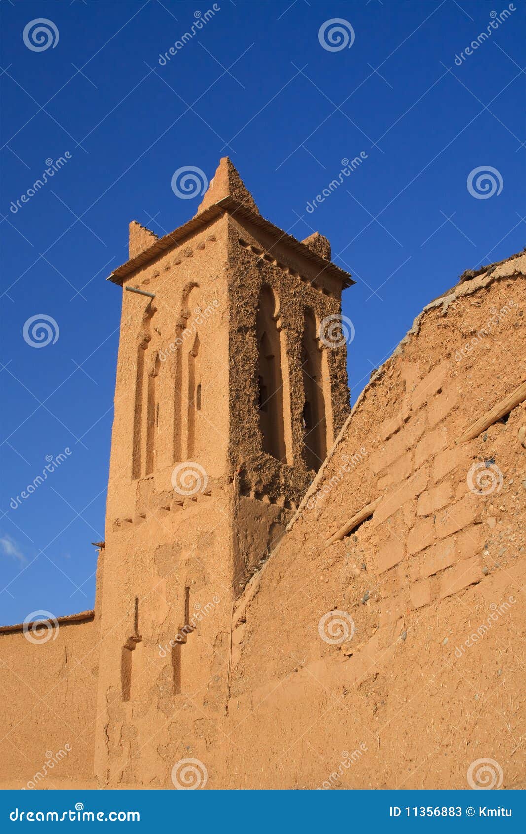Architecture of a Moroccan Casbah Stock Image - Image of morocco ...