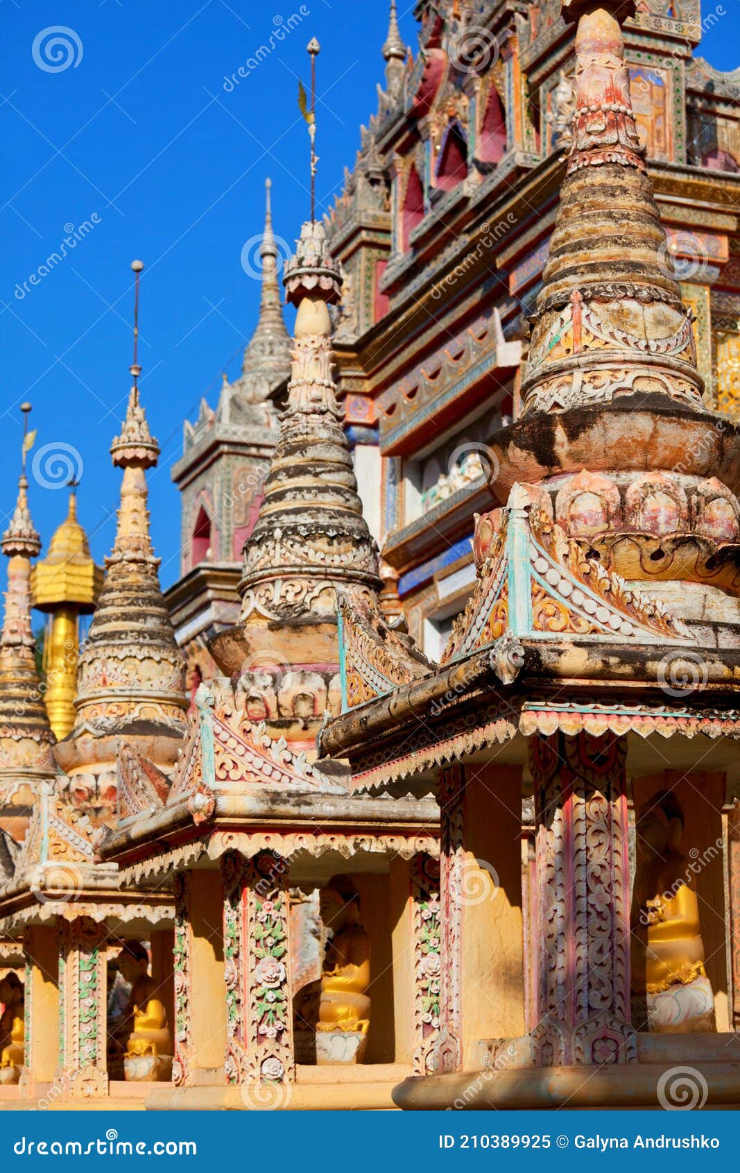Architecture in Myanmar stock image. Image of burma - 210389925