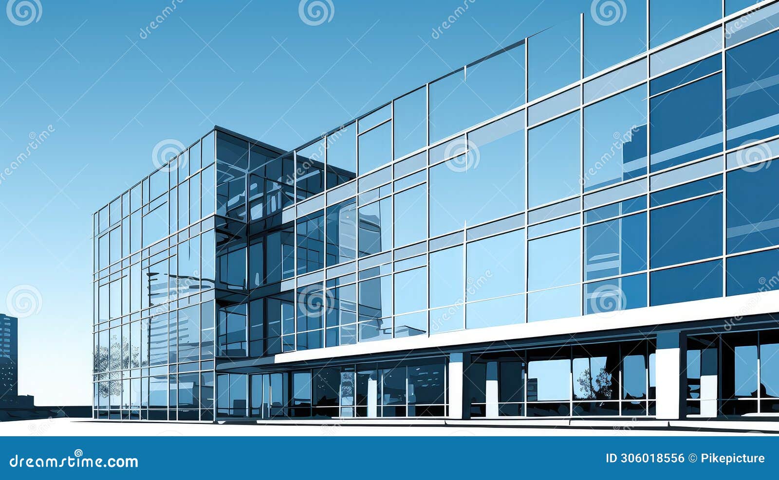 Architecture Office Building Outline Stock Illustration | CartoonDealer ...