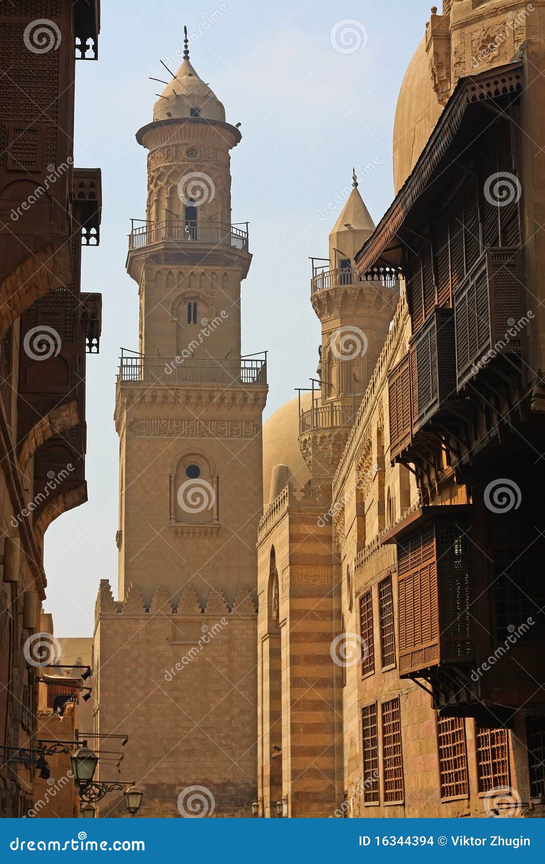 Architecture of Old Cairo stock photo. Image of tower - 16344394