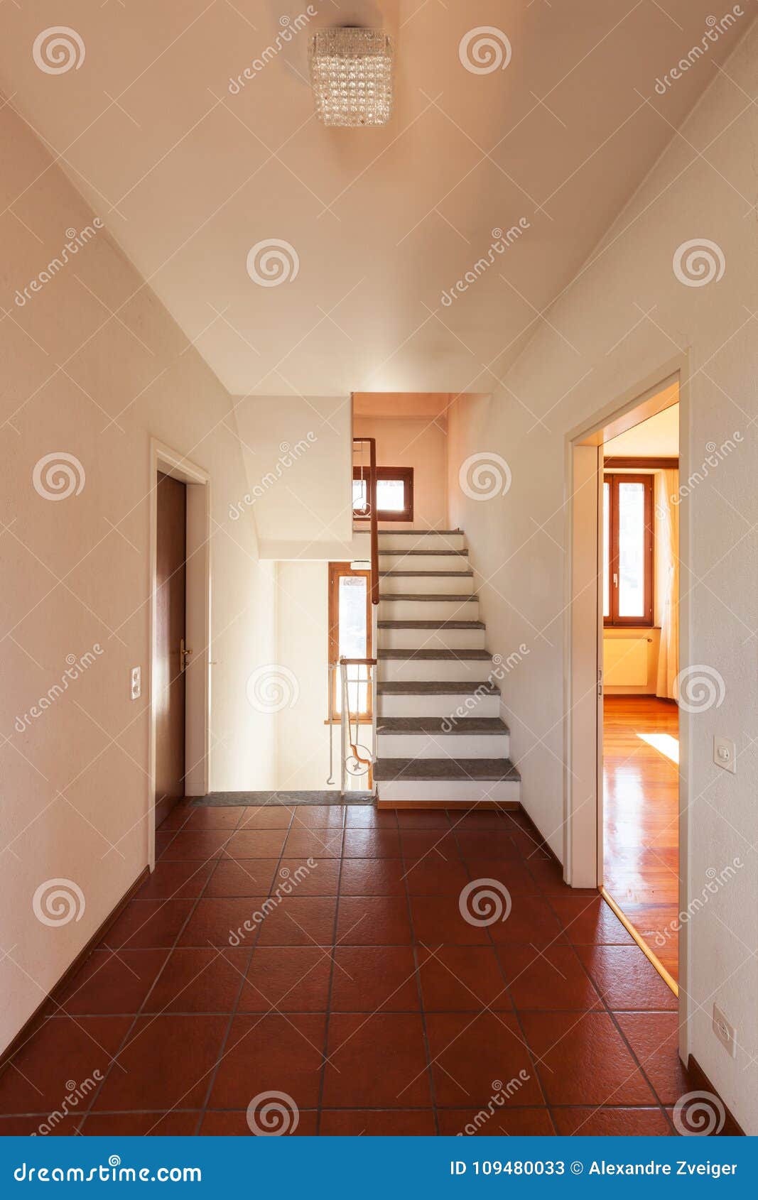 Internal Stairway in Private Home Stock Image - Image of home, classic ...
