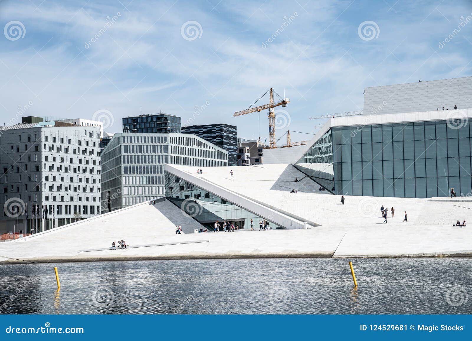 Architecture in Oslo editorial photo. Image of people - 124529681