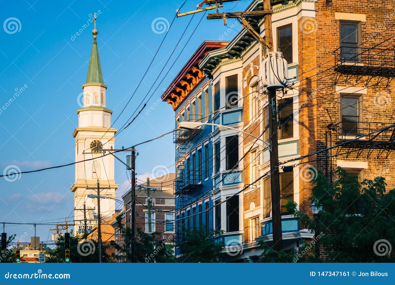 Architecture in Over-the-Rhine, Cincinnati, Ohio Stock Image - Image of ...