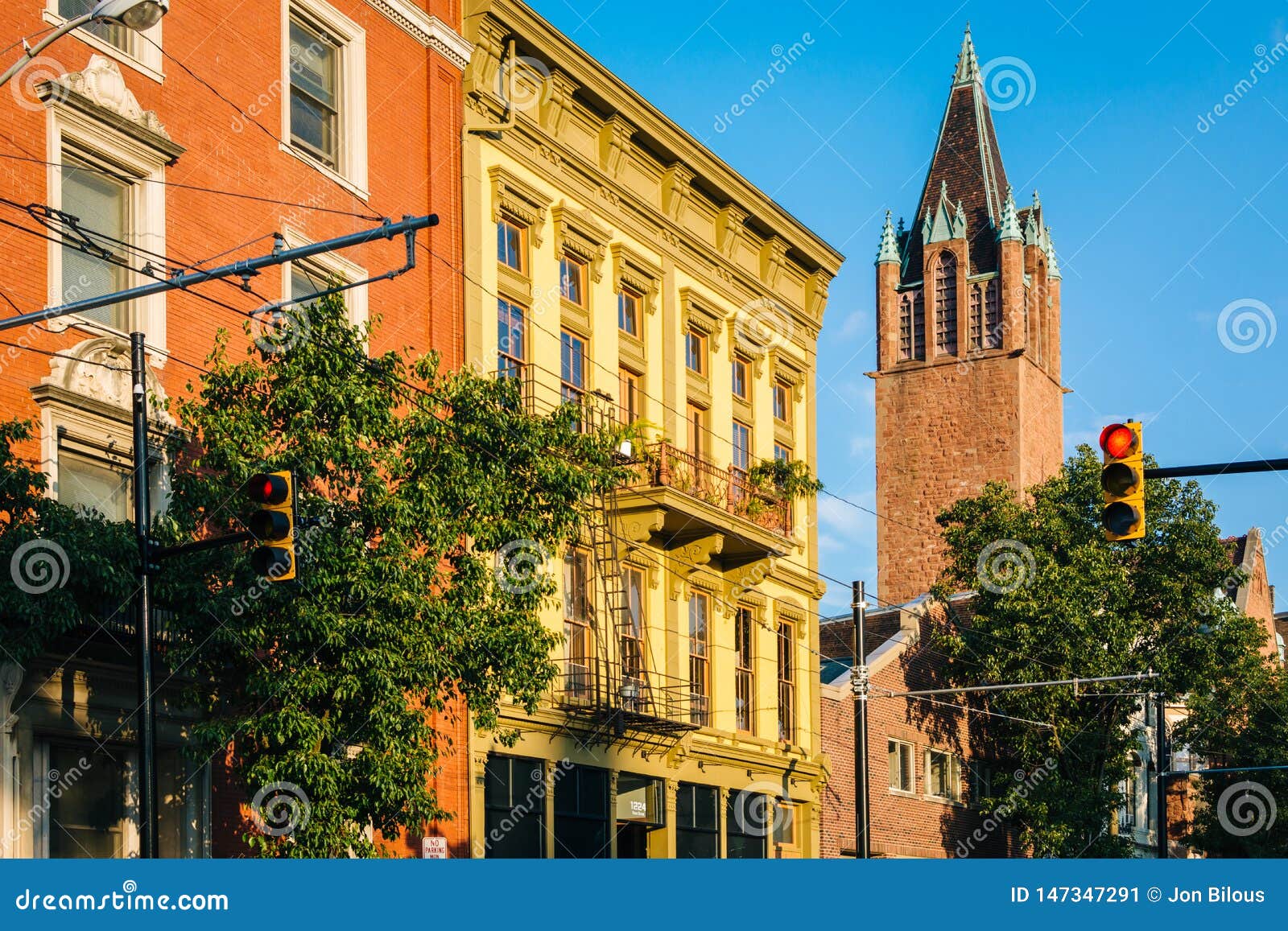 Architecture in Over-the-Rhine, Cincinnati, Ohio Stock Image - Image of ...