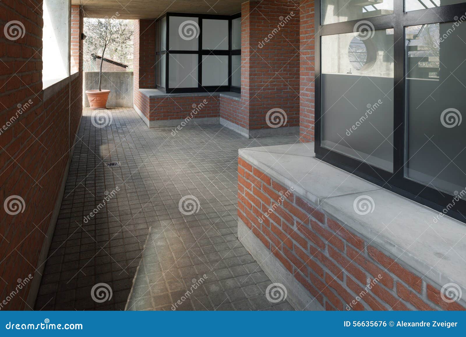 Architecture, Passage of a Building Stock Photo - Image of construction ...