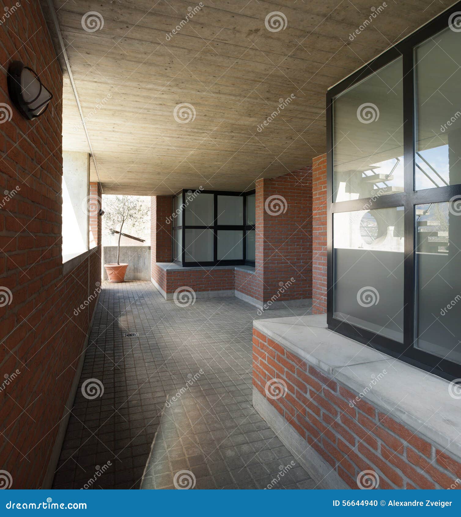Architecture, Passage of a Building Stock Photo - Image of space ...