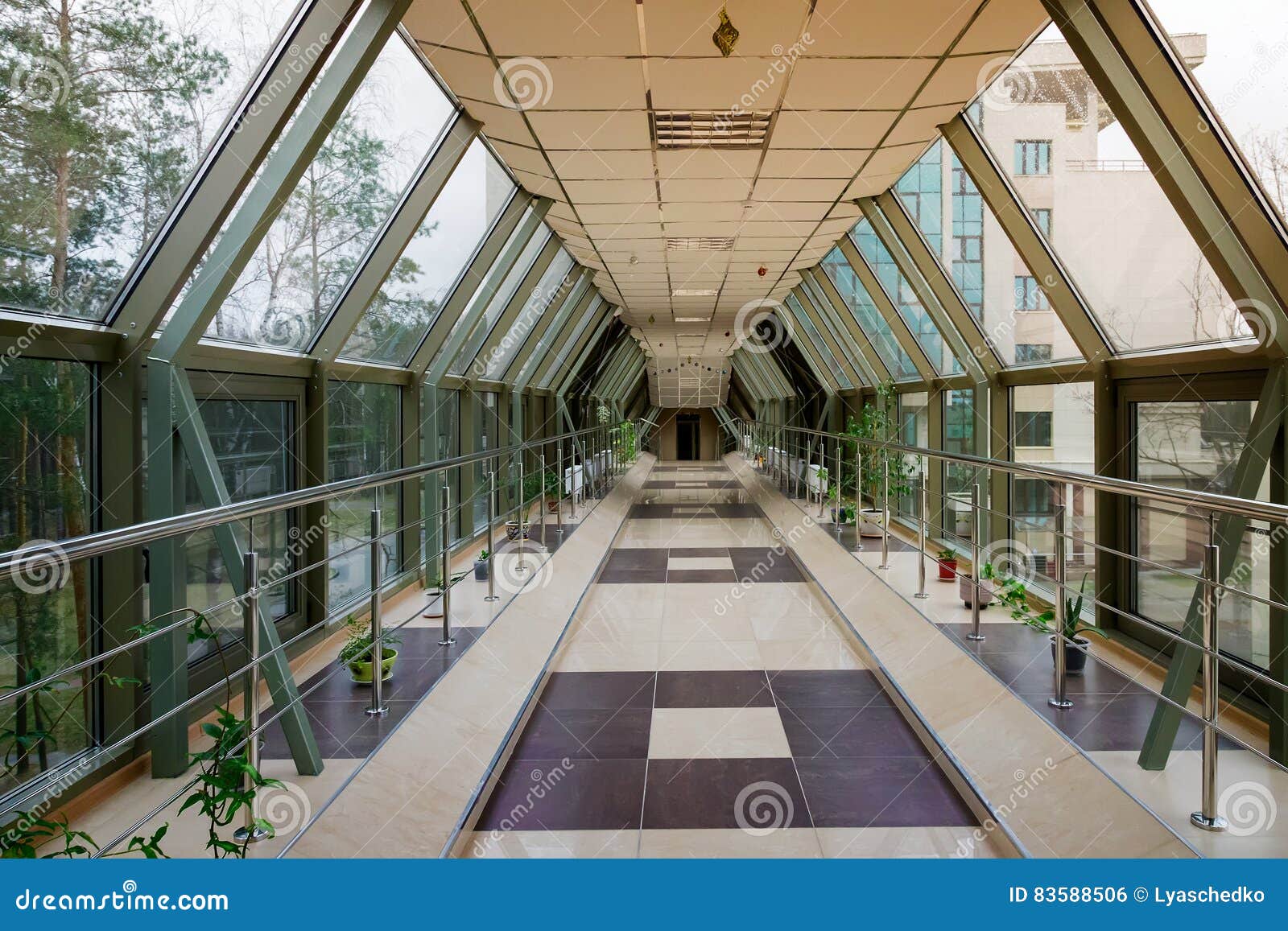 Architecture: the Passage Connecting the Two Hotel Buildings. Stock ...