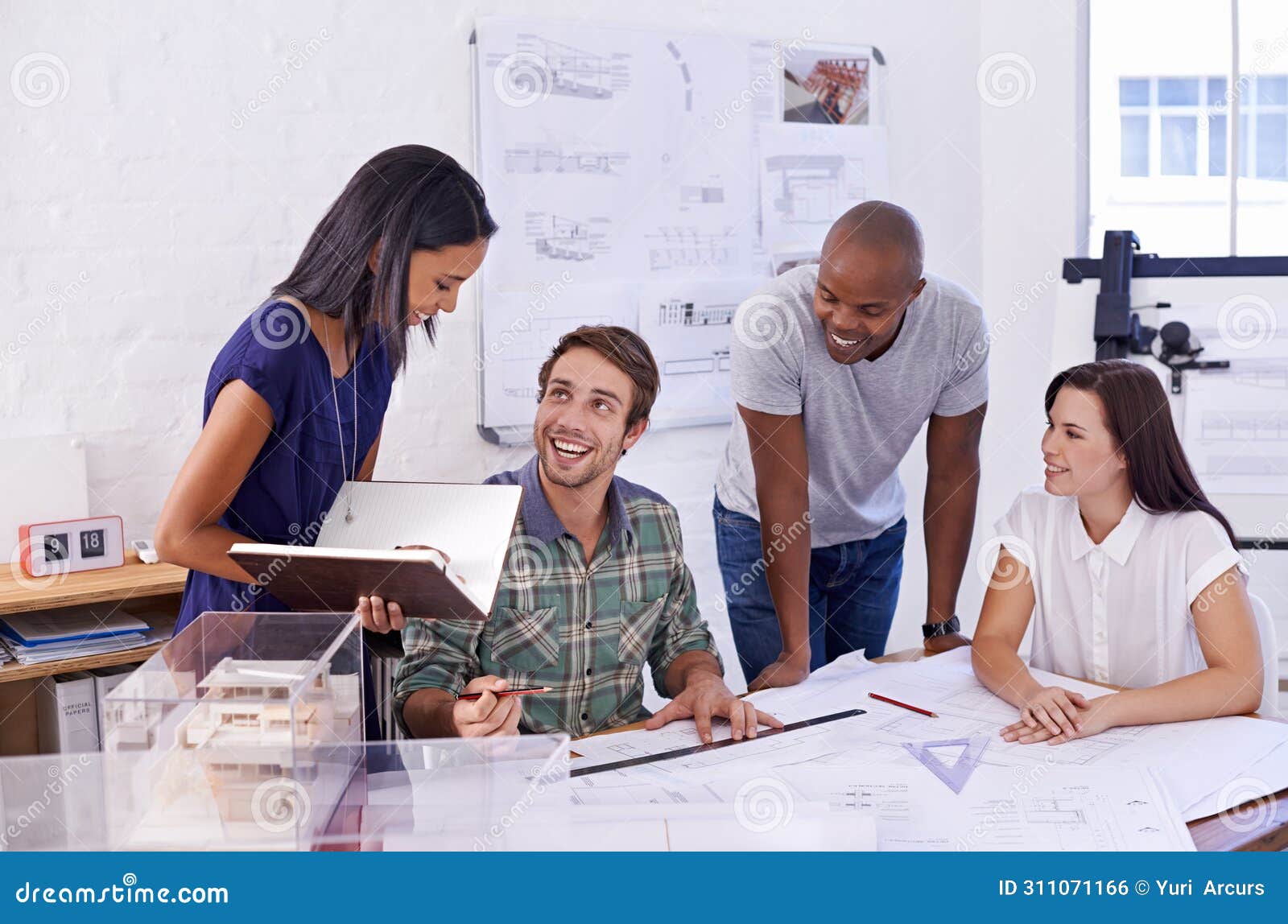 Architecture, People and Collaboration with Drawing on Blueprint in ...