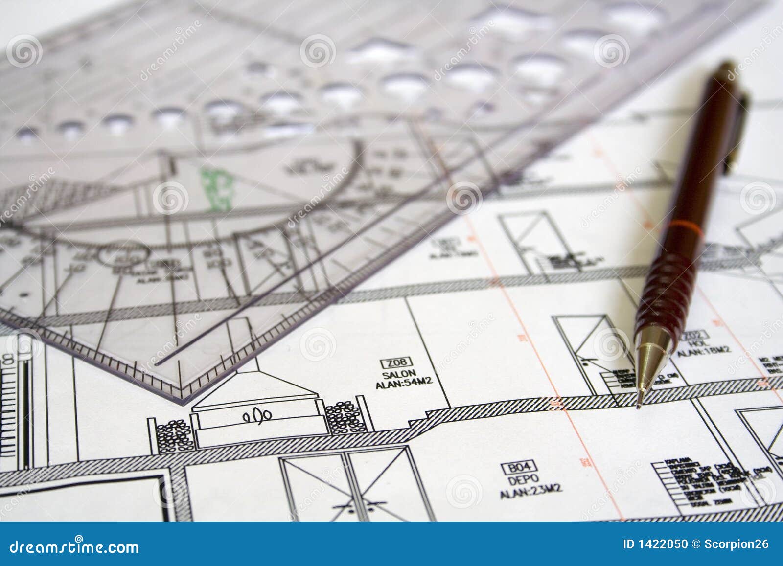 Architecture plan stock photo. Image of paper, idea, draft - 1422050
