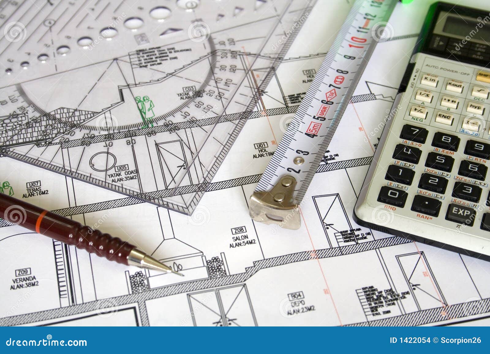 Preliminary Floor Marking For Tiles Royalty-Free Stock Image ...