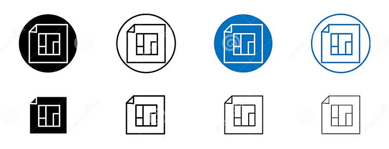 Architecture Plan Icon Vector Stock Illustration - Illustration of ...