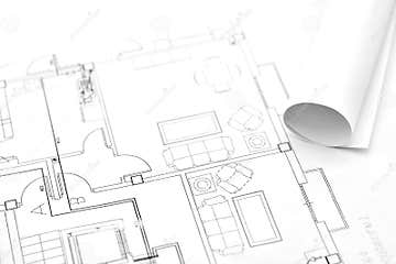 Architecture plan on paper stock image. Image of arquitectasup3 - 197263987