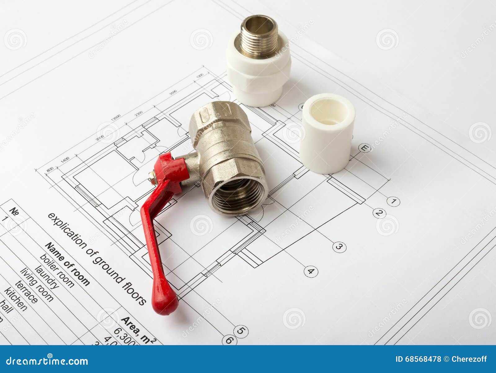 Architecture Plan and Rolls of Blueprints Stock Photo - Image of ...