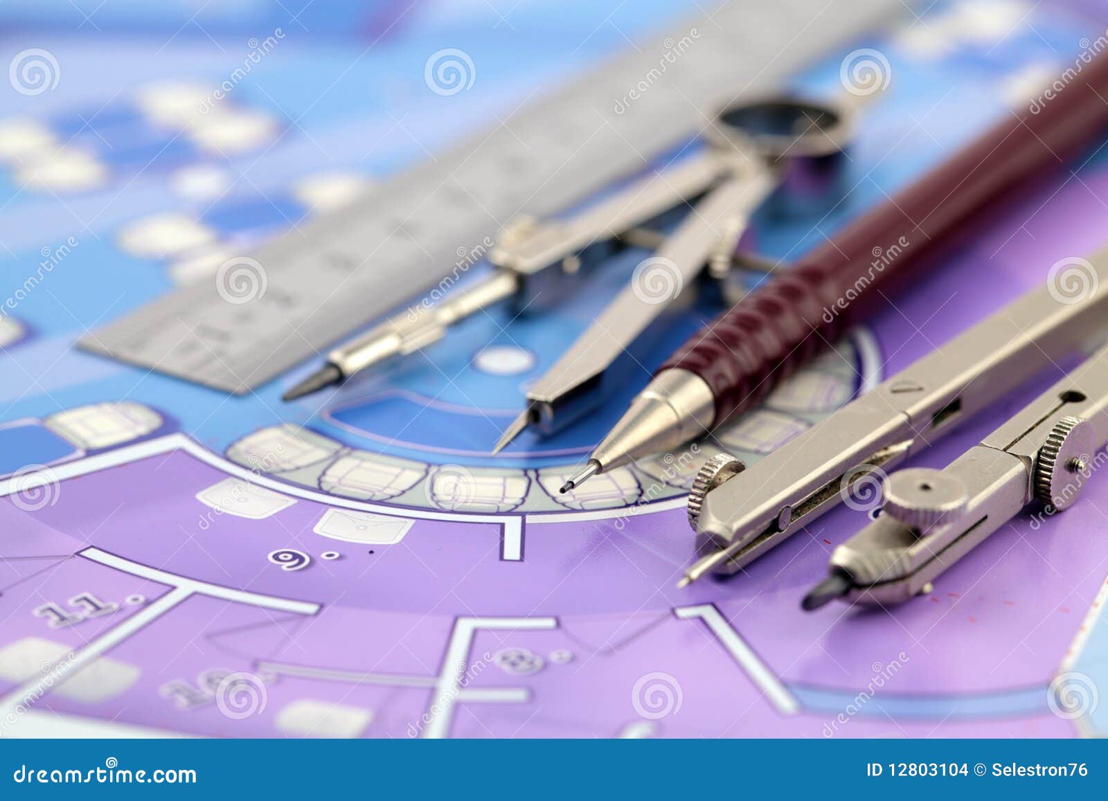 Architecture Plan & Tools Stock Photo - Image of designer, concepts ...
