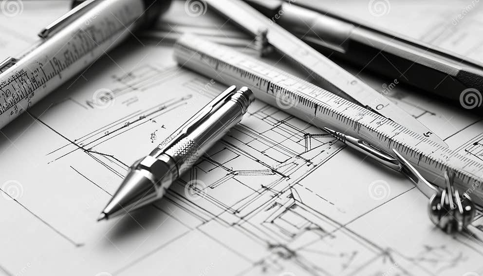 Architecture Plan & Tools. Architecture Plan of Interior & Work Tools ...