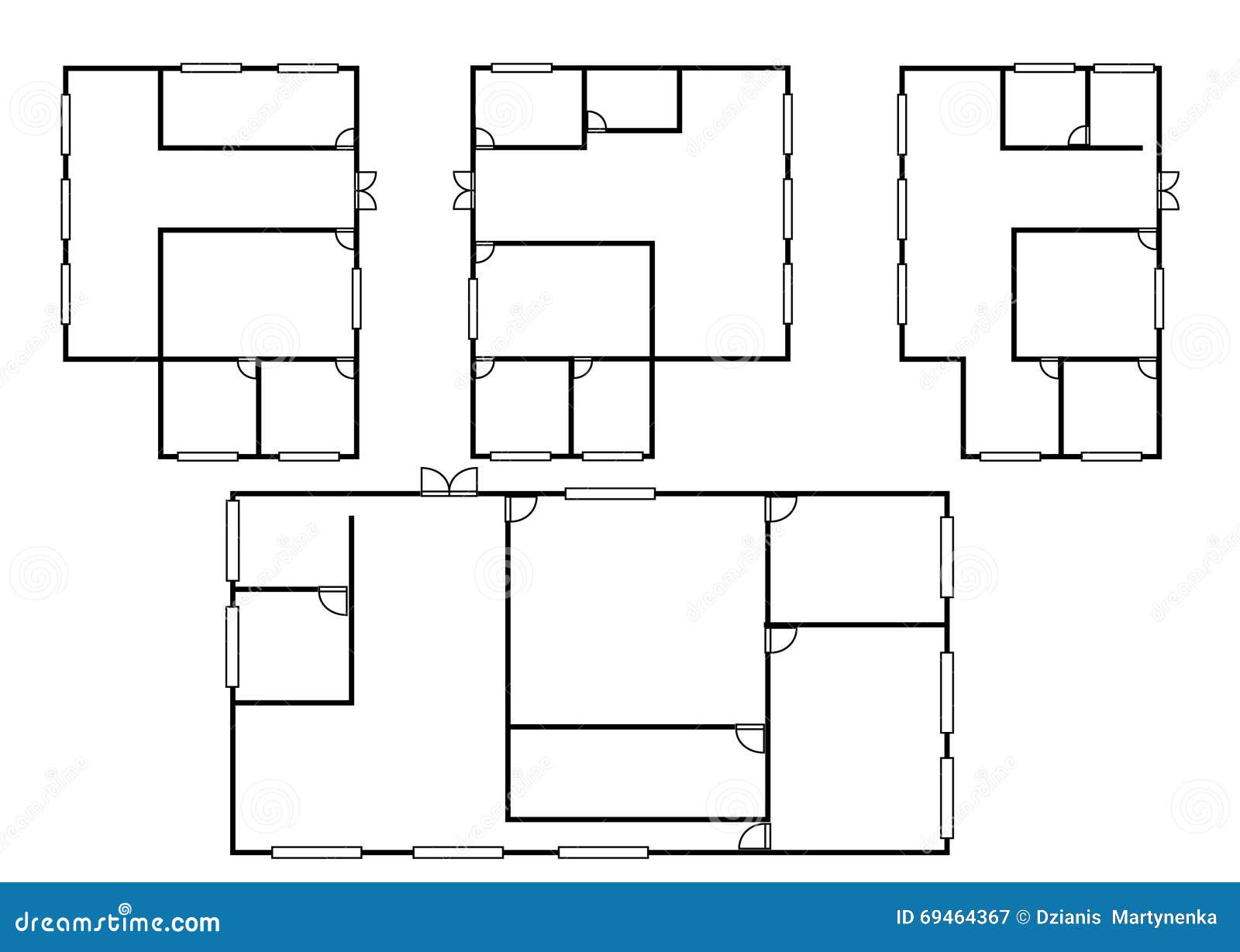 Architecture Plan in Top View Stock Vector - Illustration of design ...