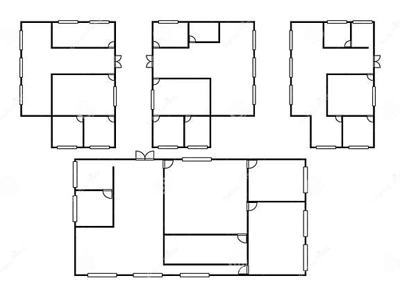 Architecture Plan in Top View Stock Vector - Illustration of design ...