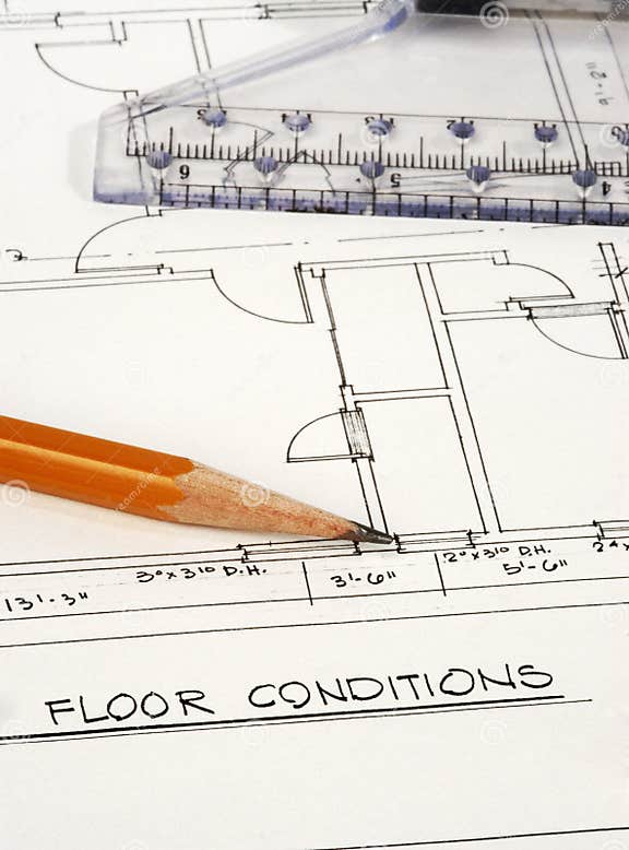 Architecture Plans stock image. Image of structural, ruler - 1776589