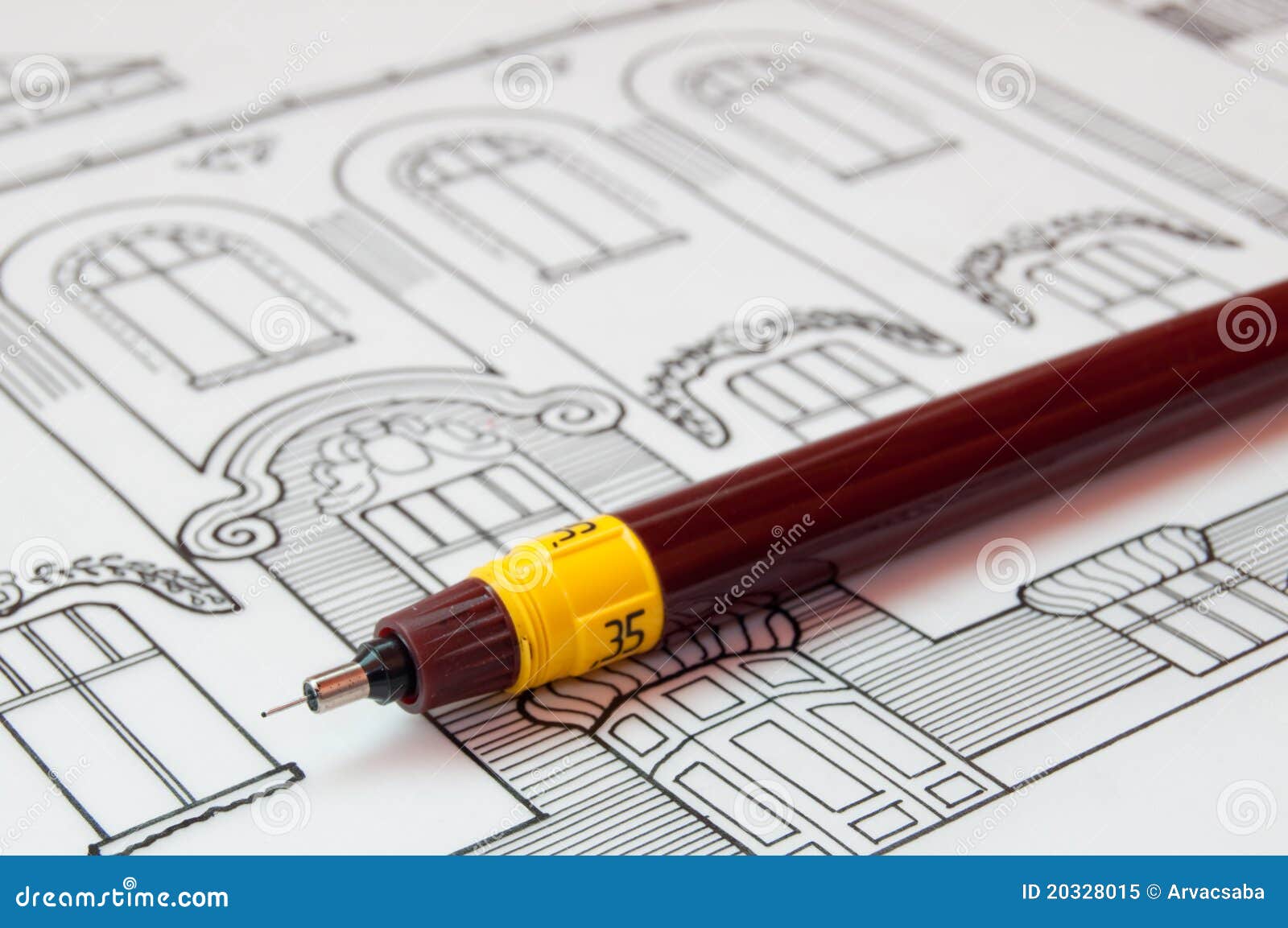 Architecture plans stock image. Image of close, closed - 20328015