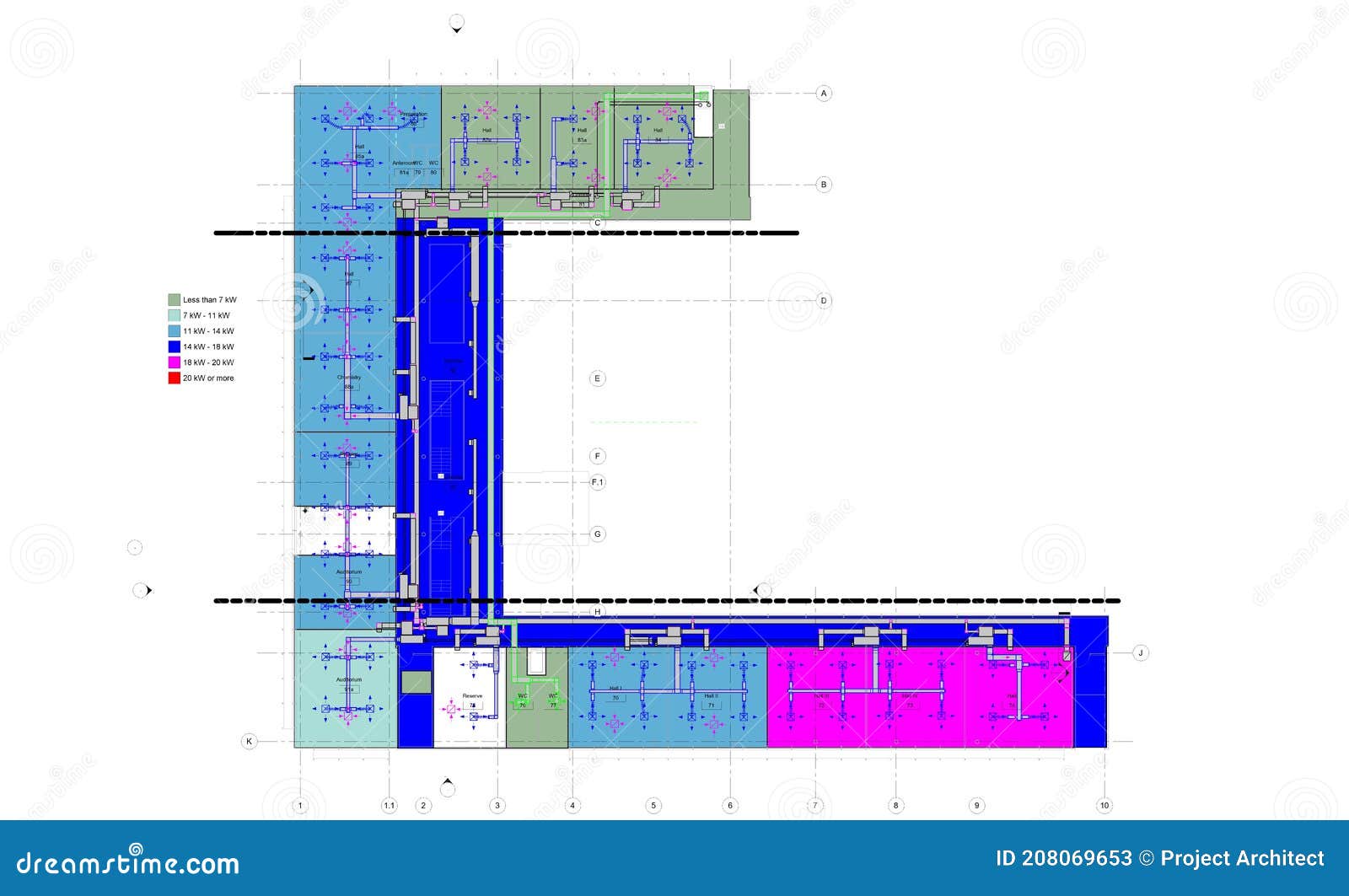 Architecture Plans BIM Ductwork Illustration Stock Illustration ...