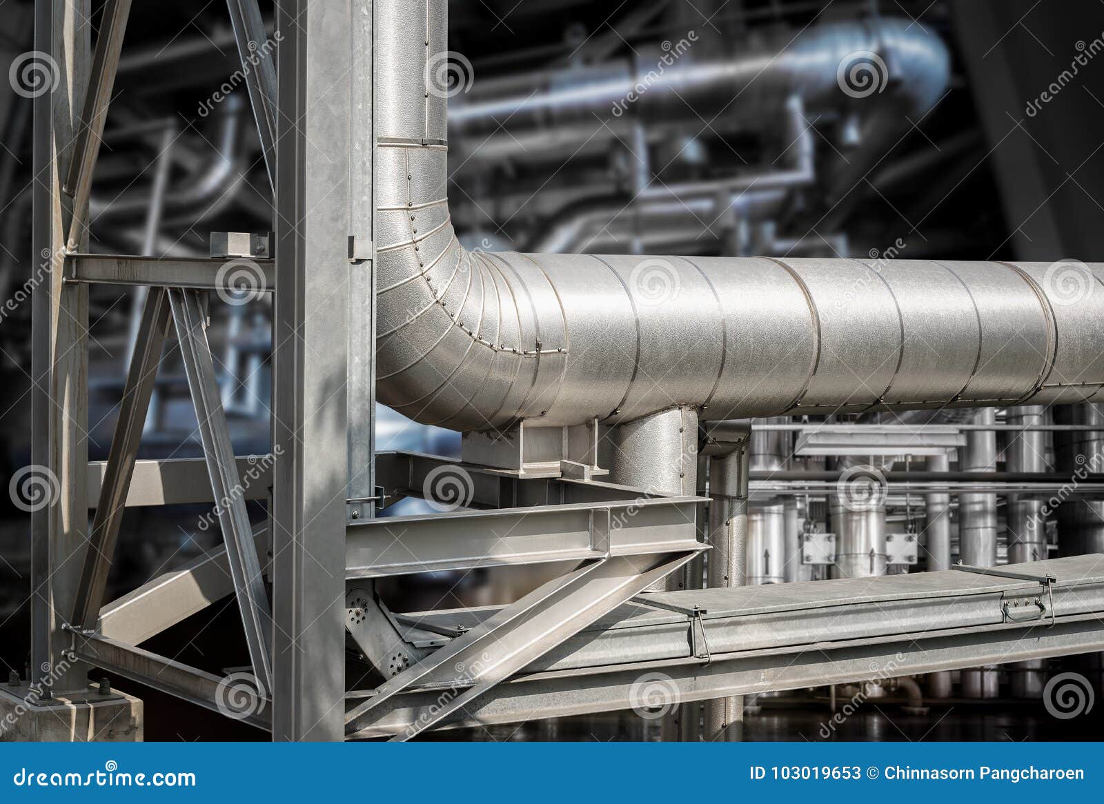 Powerhouse pipe system stock image. Image of site, pipe - 103019653