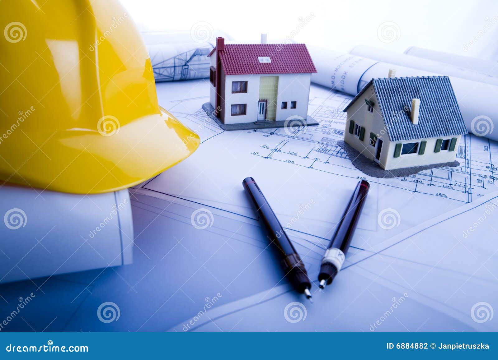Architecture Project Building Stock Photo - Image of construction ...