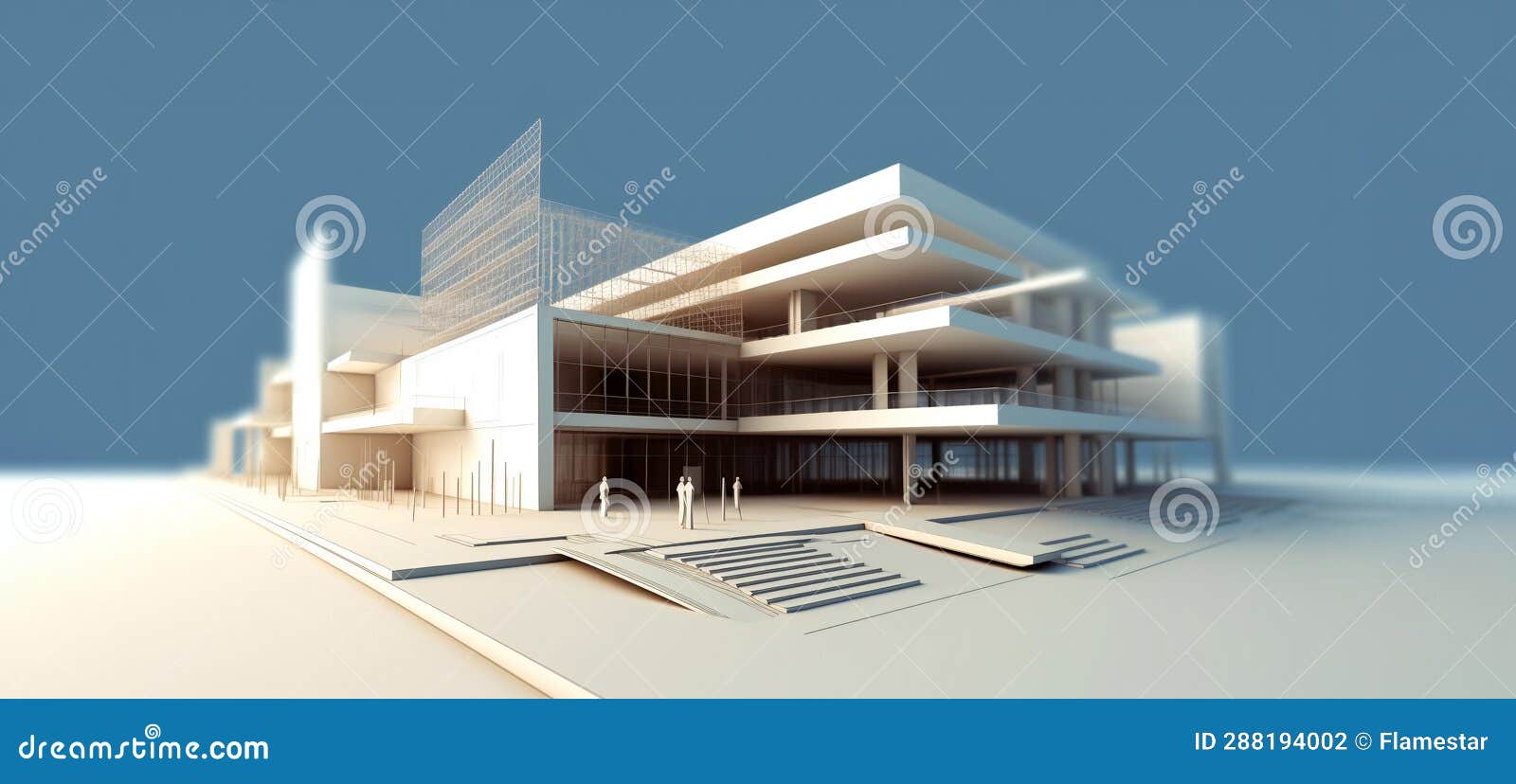 Architecture Project Modern House Stock Photo - Image of urban ...