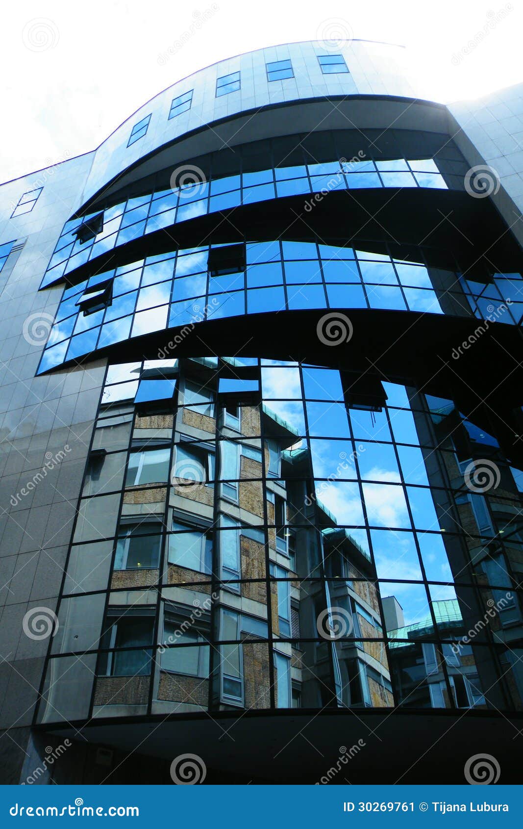 Reflection of the building stock image. Image of gate - 30269761
