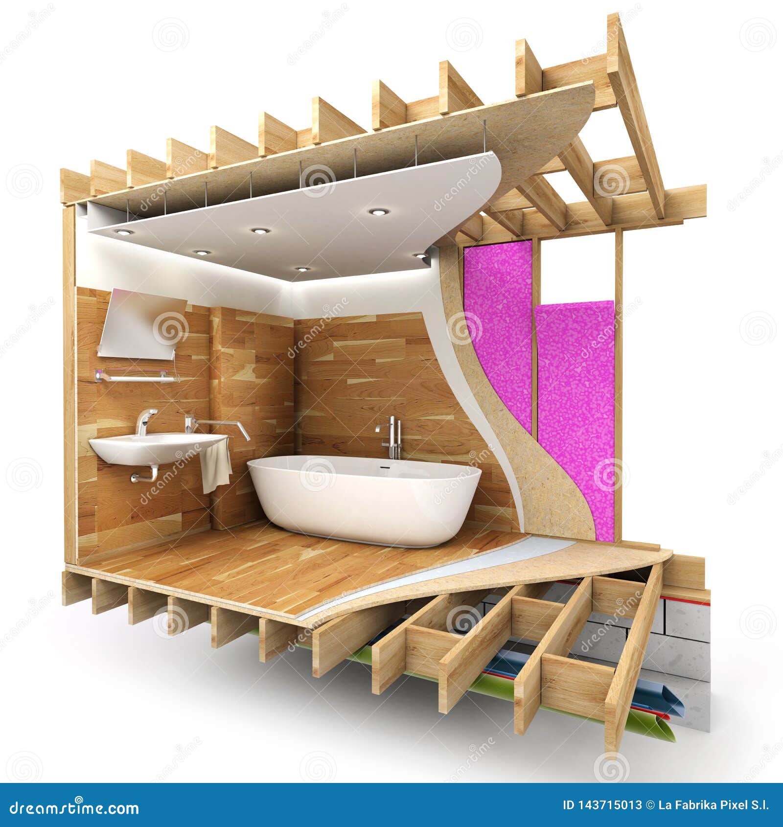 Bathroom building details stock illustration. Illustration of pipe ...