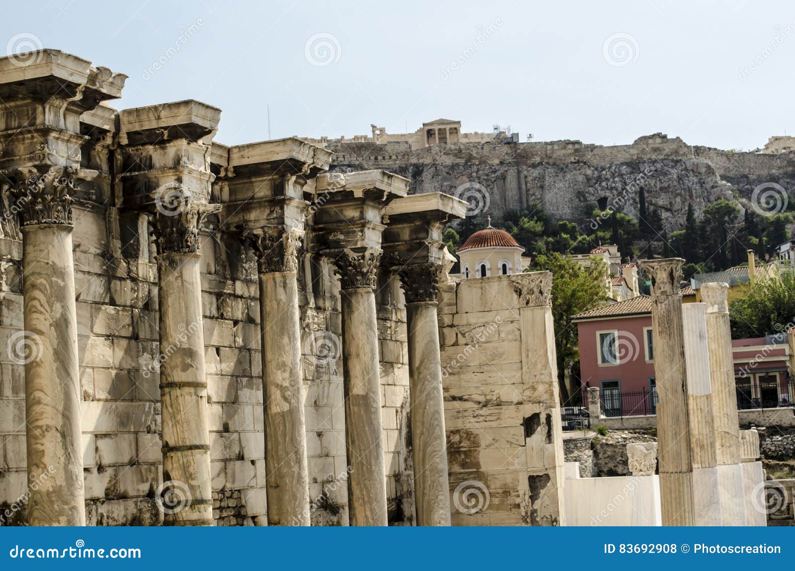 Architecture Roman History, Athens, Greece Stock Photo - Image of ...
