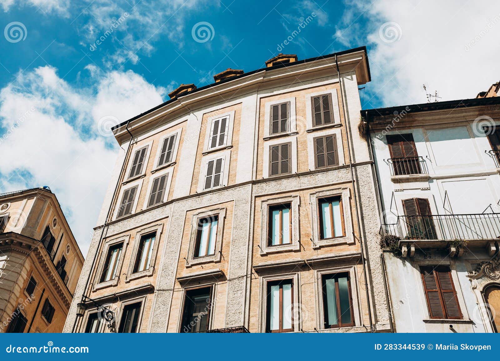 Architecture of Rome. a Building with the Characteristic Facade and ...