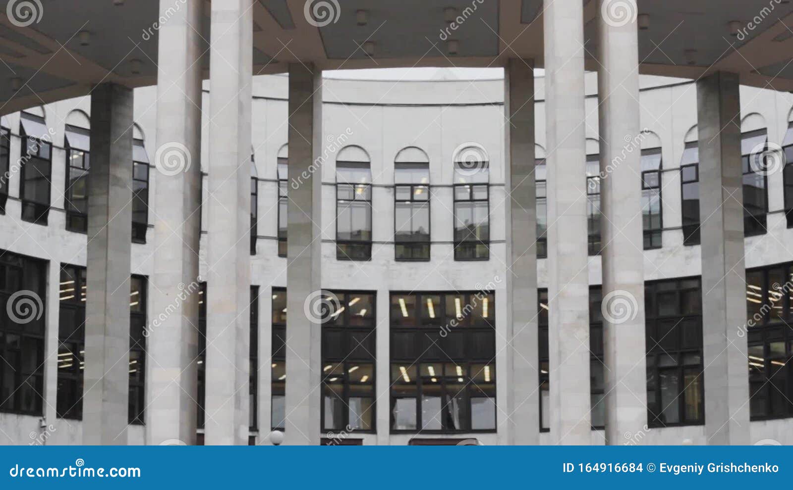 Architecture Round Building. Columns Geometry Stock Footage - Video of ...