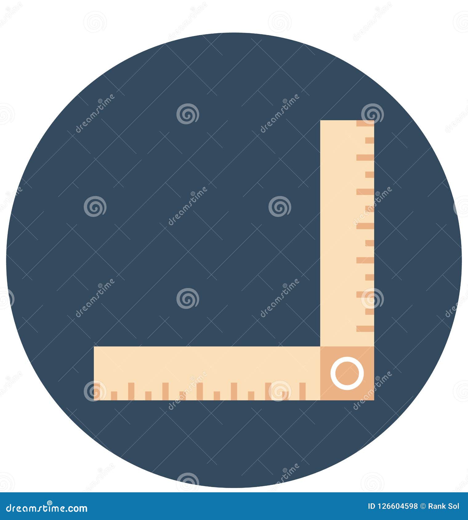Architecture Ruler Isolated Vector Icon for Construction Stock Vector ...