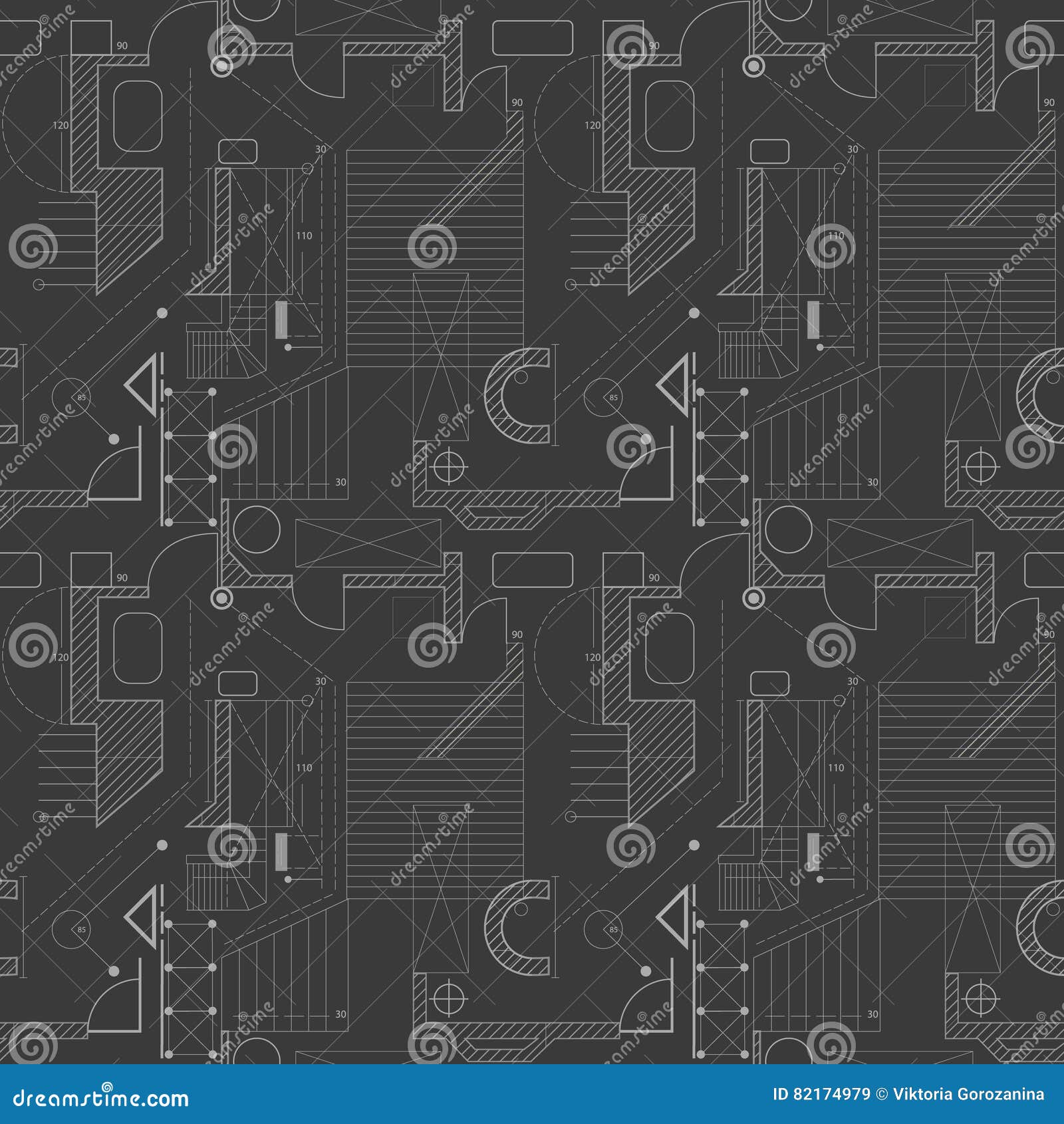 Architecture Scheme Background. Seamless Pattern of Abstract Building ...