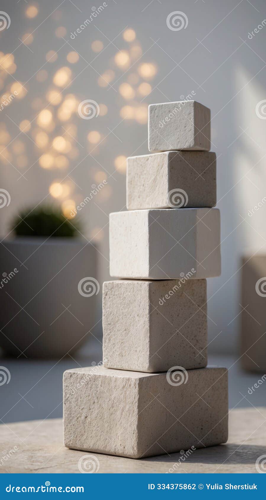 Architecture Sculpture Stone Blocks Podium White. Stock Photo - Image ...