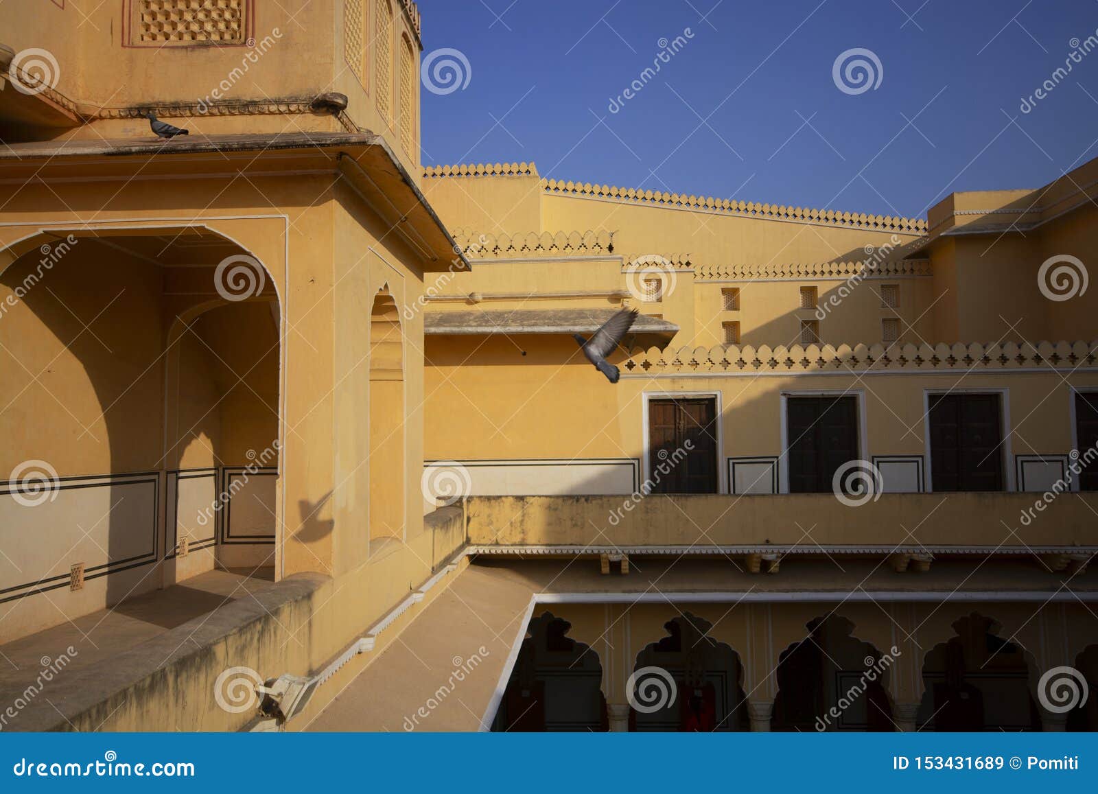 Architecture With Shadow Inside Wind Palace In Jaipur, Rajasthan State ...