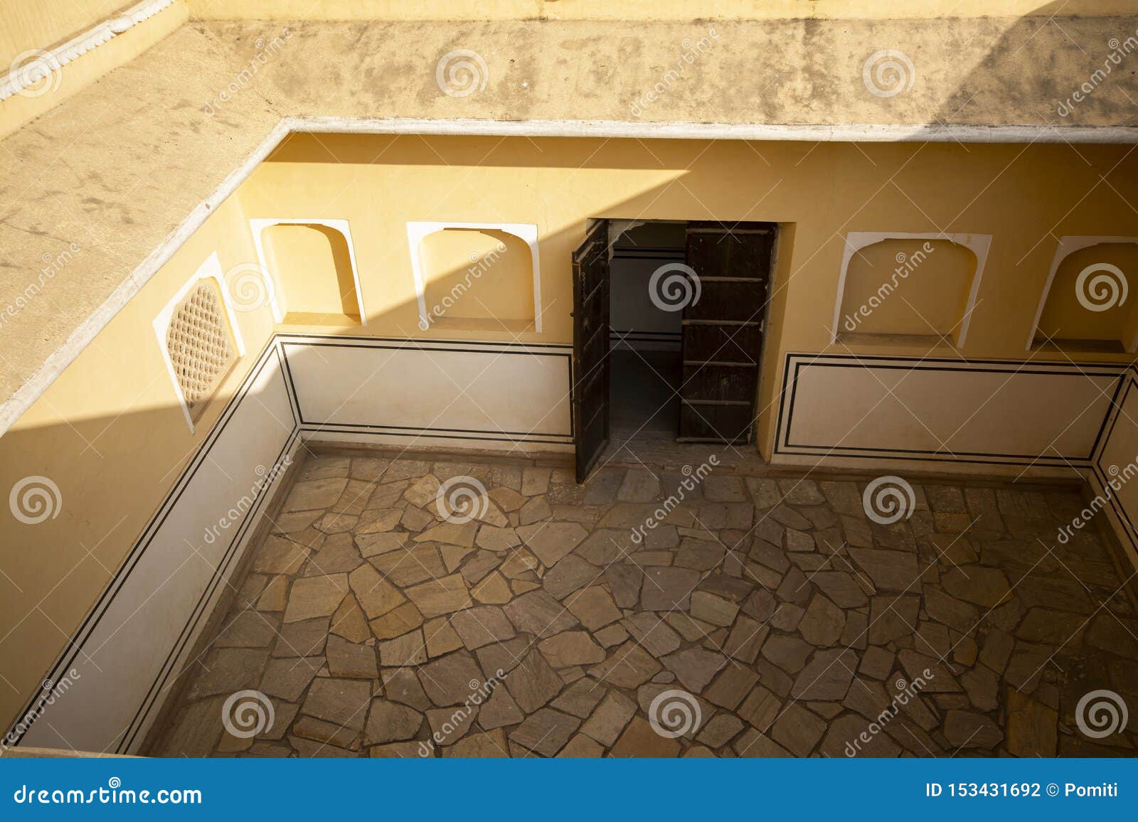 Architecture With Shadow Inside Wind Palace In Jaipur, Rajasthan State ...