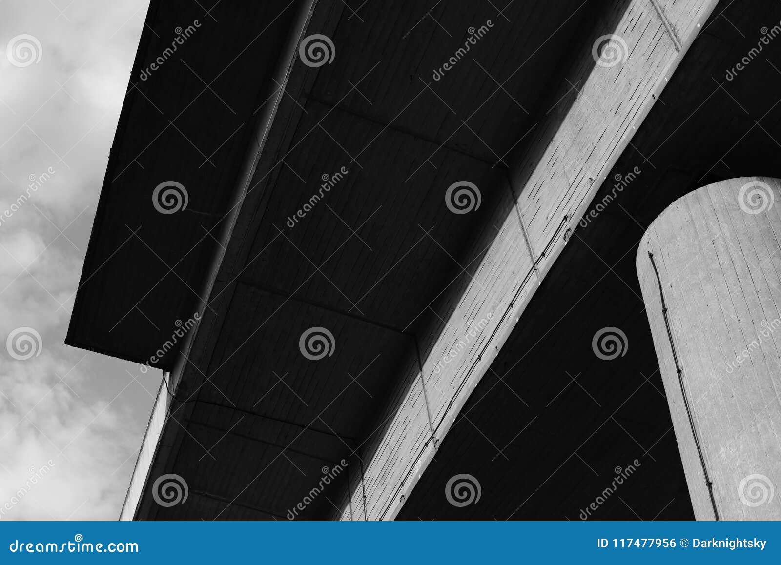 Concrete Bridge Construction Low Angular View Stock Photo - Image of ...