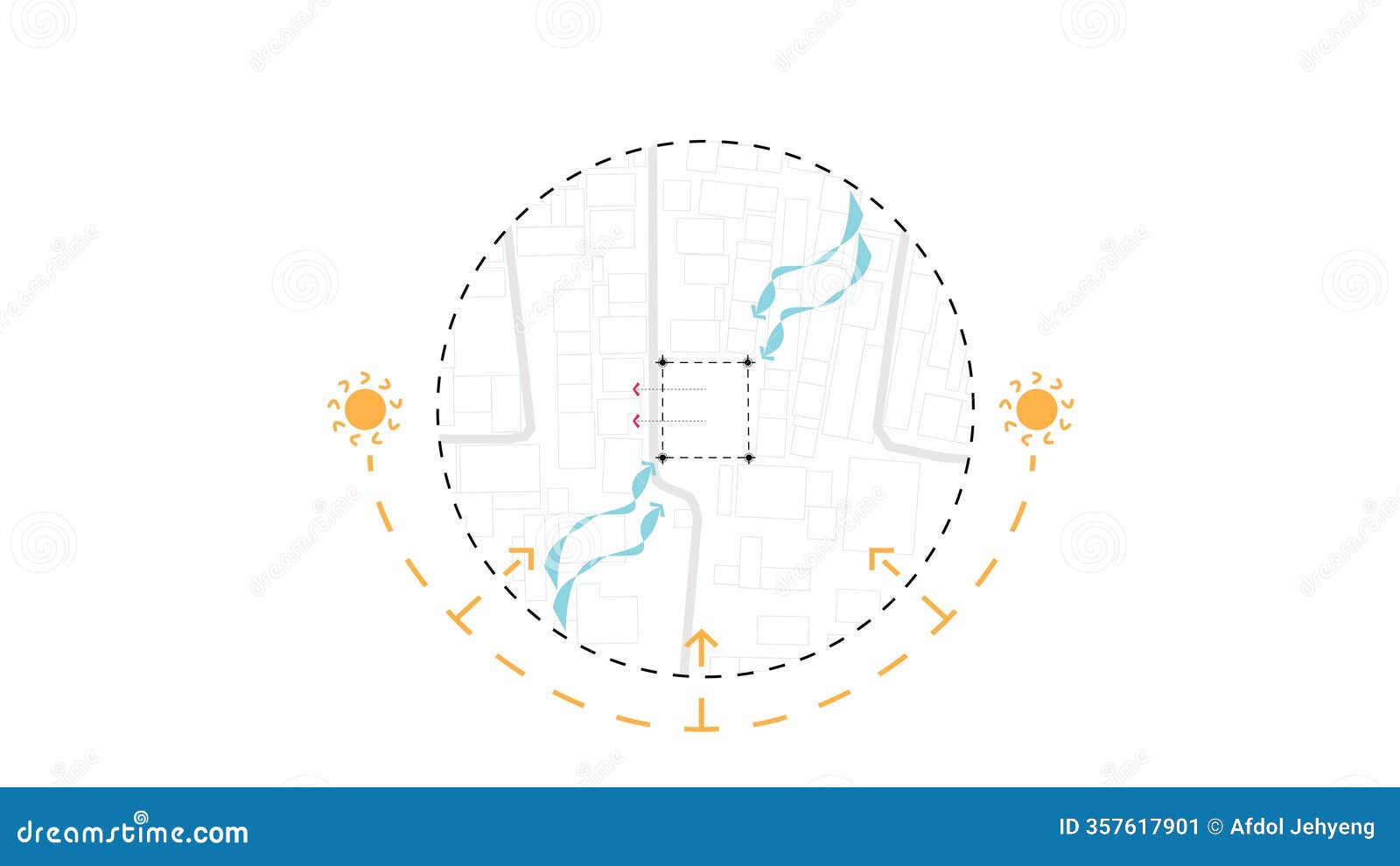 Architecture Site Analysis Symbol Icon Element Drawing Graphic Flat ...