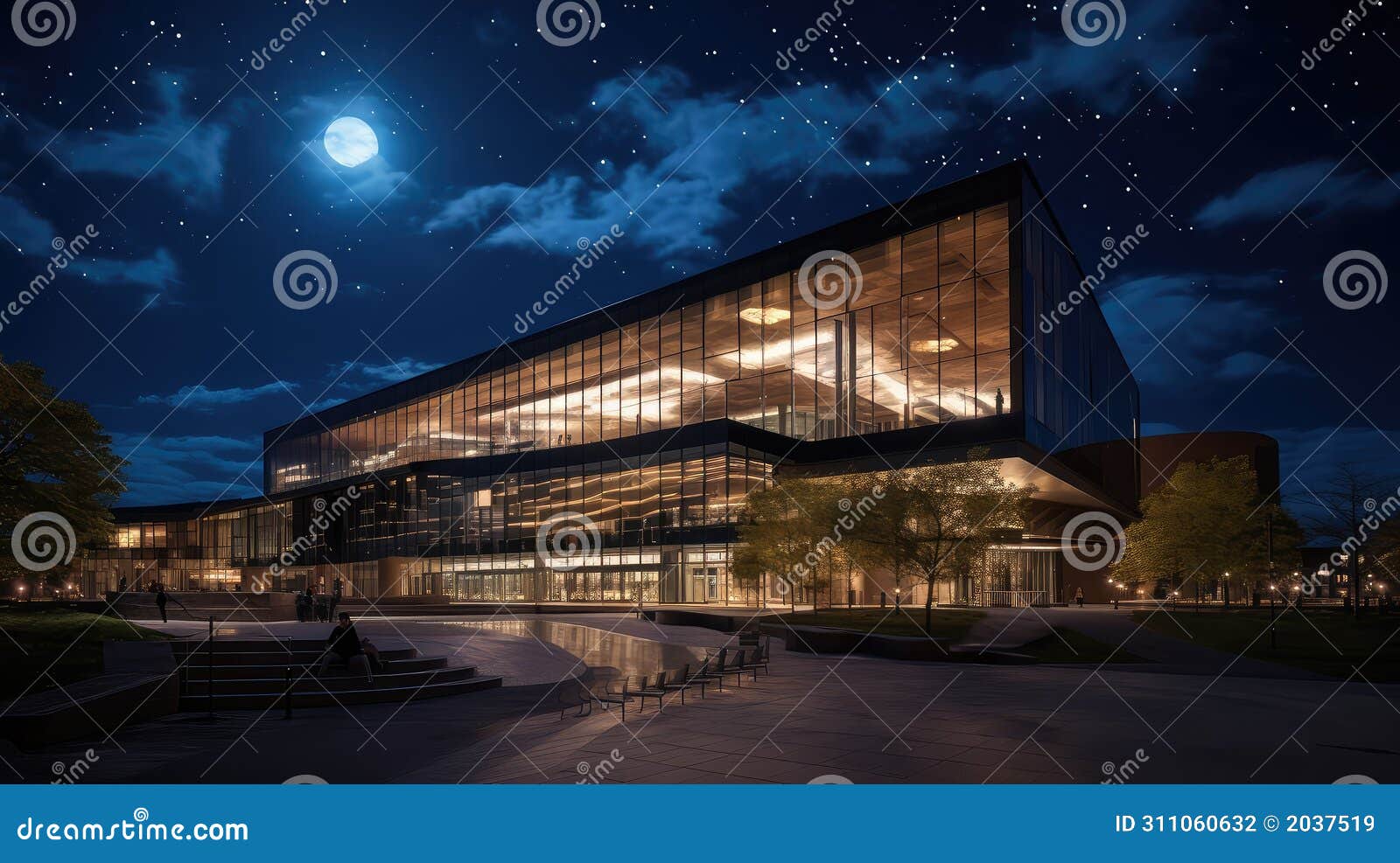 Architecture Sky Library Building Stock Illustration - Illustration of ...
