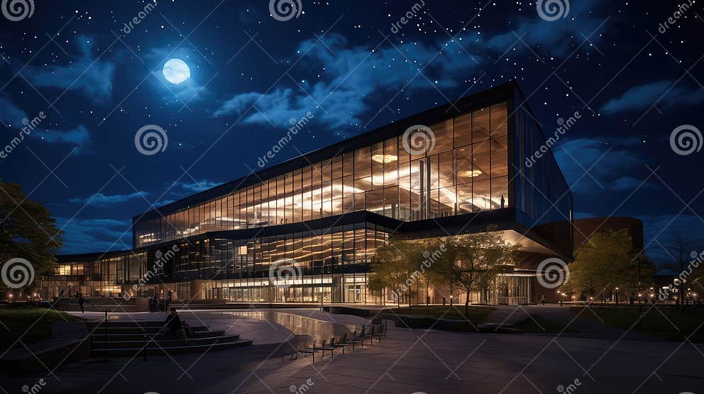 Architecture Sky Library Building Stock Illustration - Illustration of ...