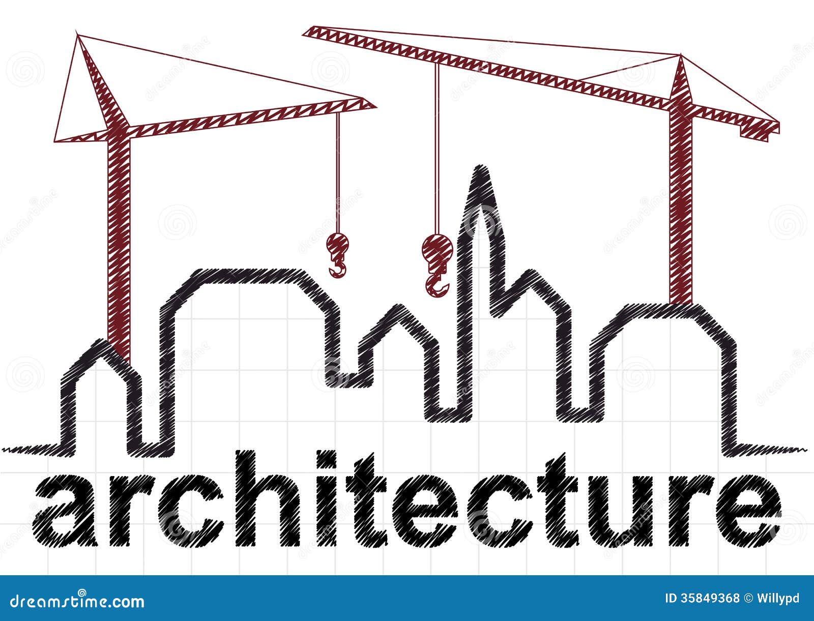 Architecture 3D Text With Floor Plan Design Royalty-Free Stock ...