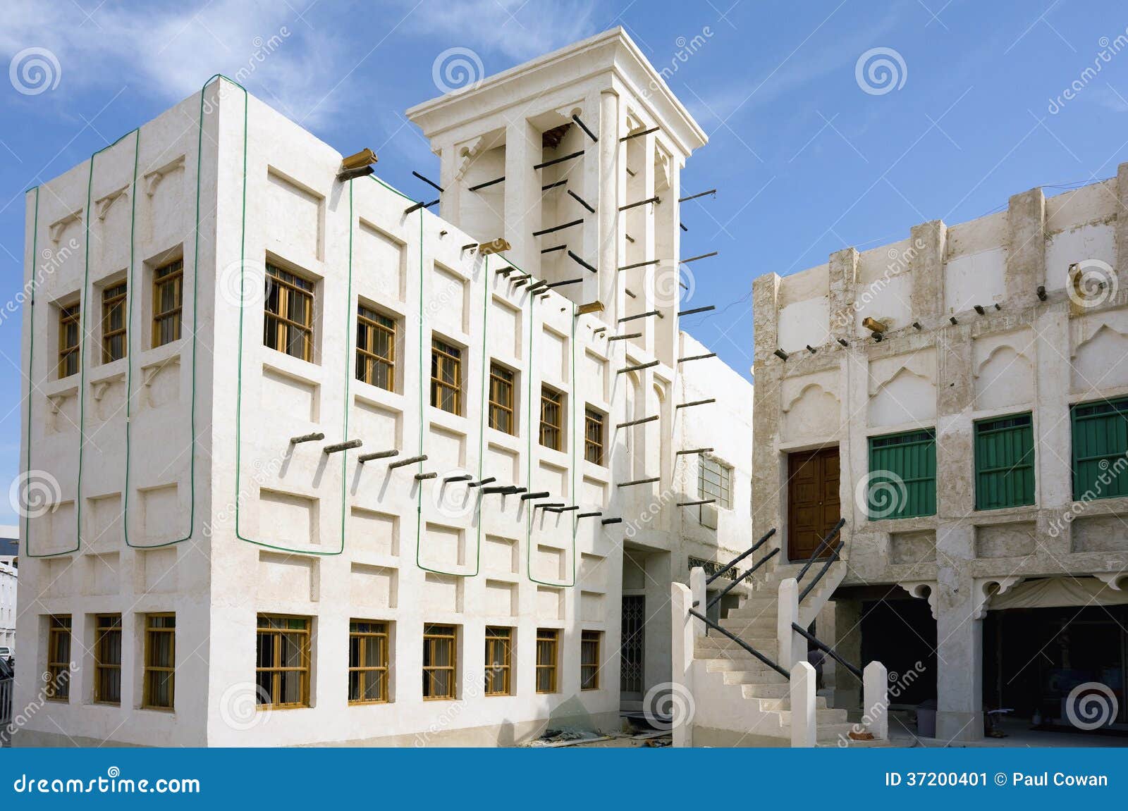 Architecture in Souq Waqif Qatar Stock Image - Image of souq, arabian ...