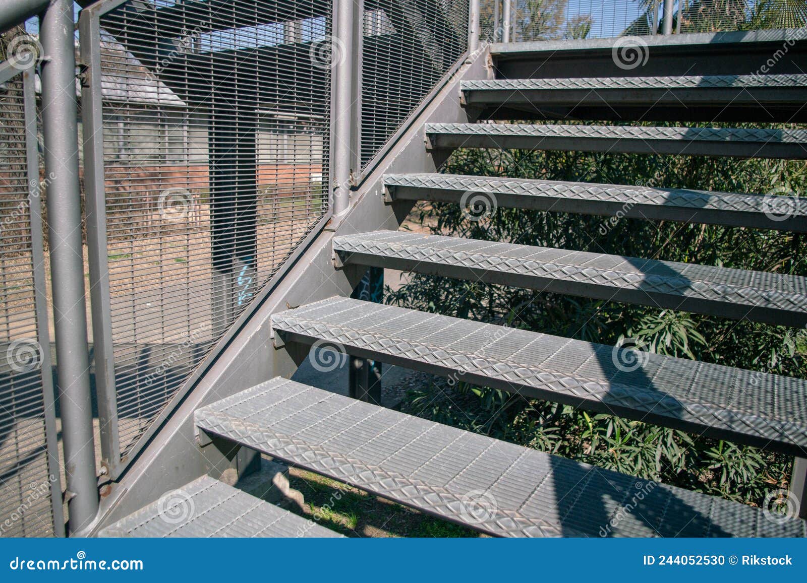 Architecture: Steel Staircase of a Pedestrian Walkway. Stock Photo ...