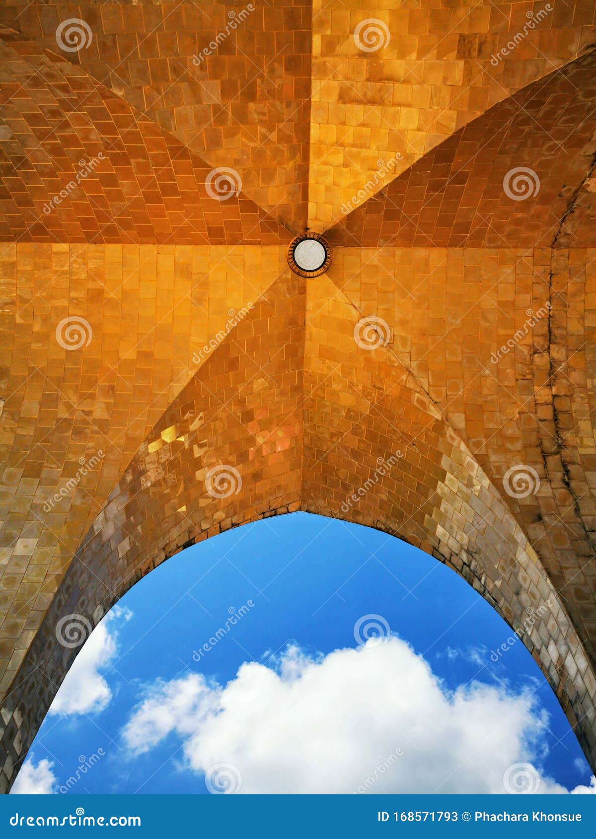 Architecture Structure of the Brick Ceiling Stock Image - Image of ...