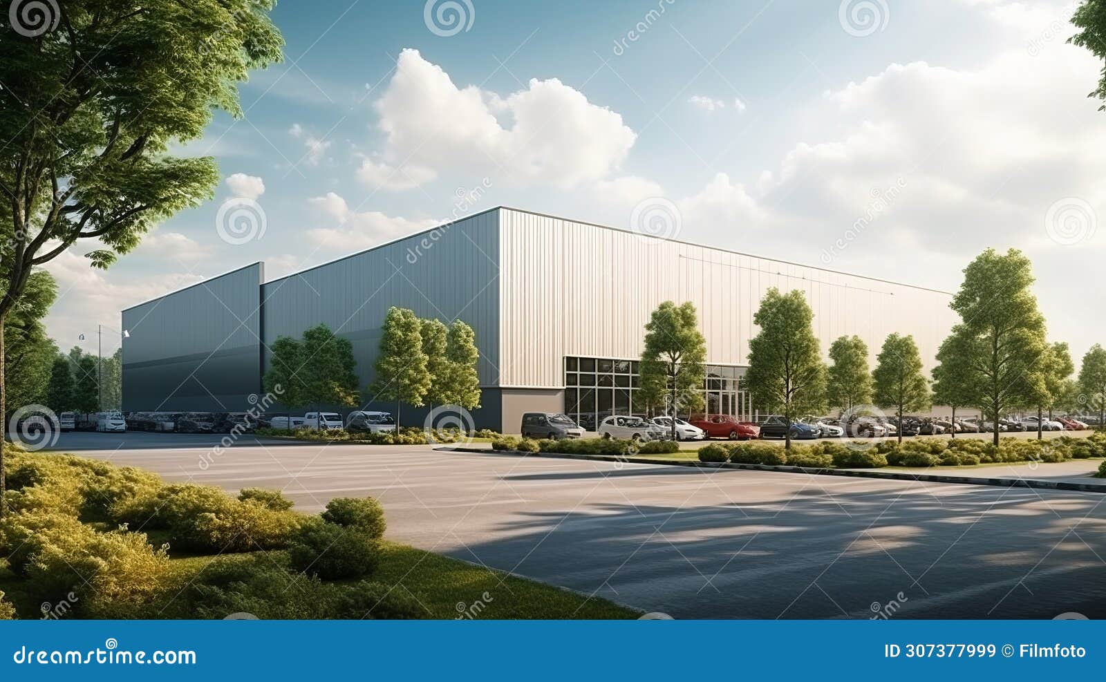 Architecture Structure Of An Modern Logistics Warehouse. Royalty-Free ...