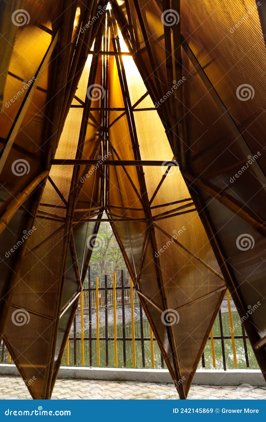Architecture Structure of Triangle Dome at Botanical Garden Waghai ...