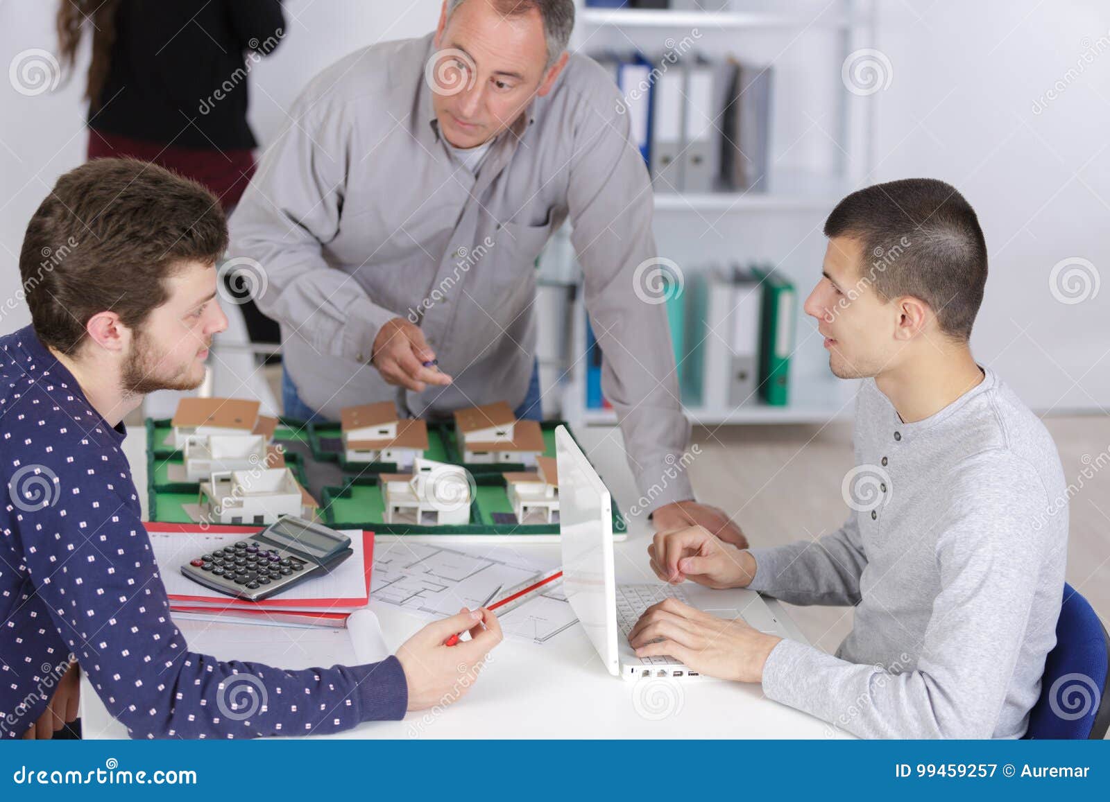 Architecture Students Working on Architectural Model in University ...